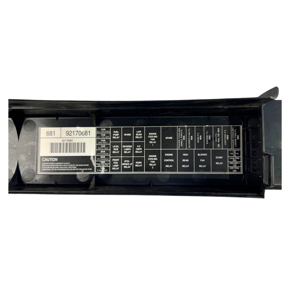 VZ-V6 Holden Commodore Calais Fuse Box Lid Cover – Holdenparts.club